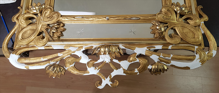 THE GILDED PLASTER MIRROR FRAME | Art Conservation Ana Vrdoljak